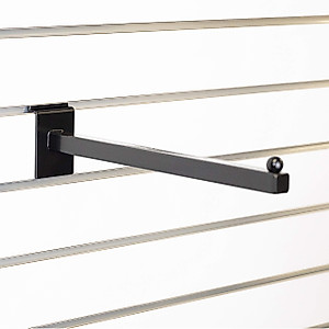 12" Square Faceout Display Attaches to Slatwall - Used for Displaying Clothing, Accessories and Housewares (Quantity 5) (5, Black)