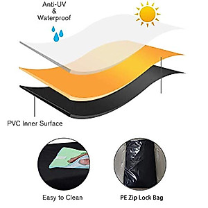 YUOPL Heavy Duty Patio Furniture Cover, Outdoor Furniture Covers Waterproof, Rectangle Garden Furniture Table Chair Set Covers Windproof, Multiple Colour