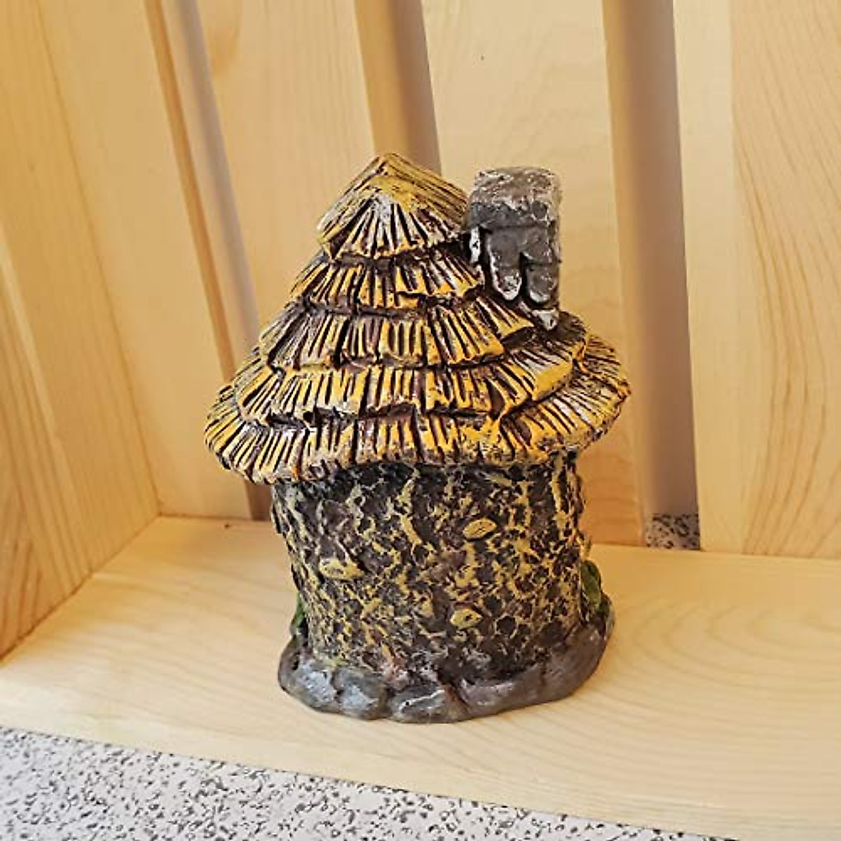 Fairy Garden Forest Figurine, Fairy House, Resin Miniature, 4"