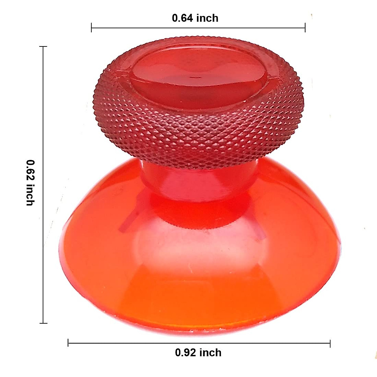Replacement Thumbsticks,Analog Thumb Sticks Grips for Xbox One Controller - 6PCS (Transparent Red)