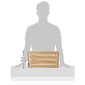HOUSEWORKS 67140 18" Lx12.5 Wx9.5 H Large Crates & Pallet Wood Crate, 67140 18" Lx12.5 Wx9.5 H Large Crates & Pallet Wood Crate