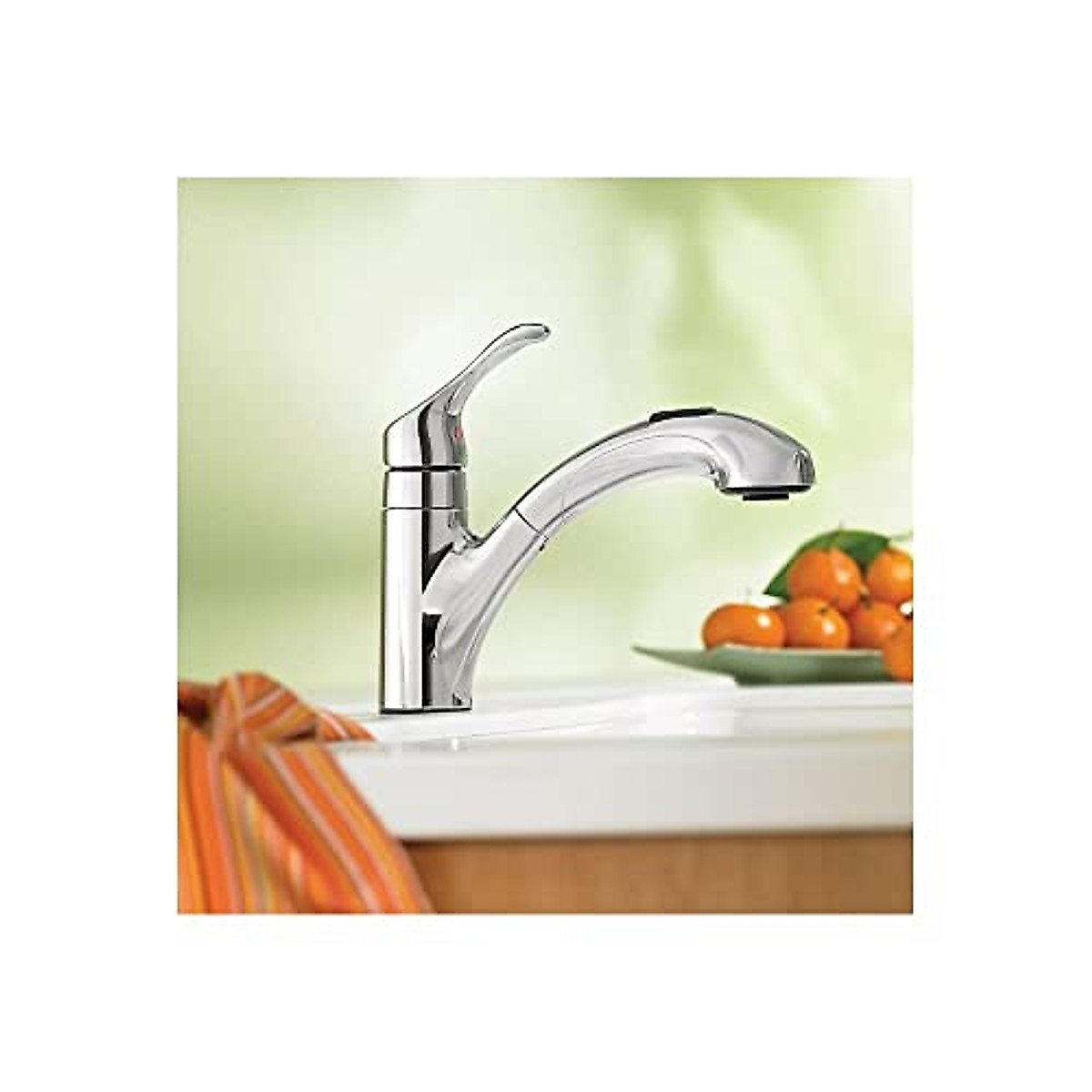 Moen Renzo One Handle Chrome Pull Out Kitchen Faucet