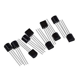 Eiechip® 10Pcs 18B20 DS18B20 TO-92 3 Pins Wire Digital Thermometer Temperature IC Sensor