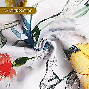 YEZEX Shower Curtain Set with 12 Hooks - Waterproof Polyester Fabric Shower Curtains for Modern Home Bathroom Decorations, Machine Washable, 72"x78"