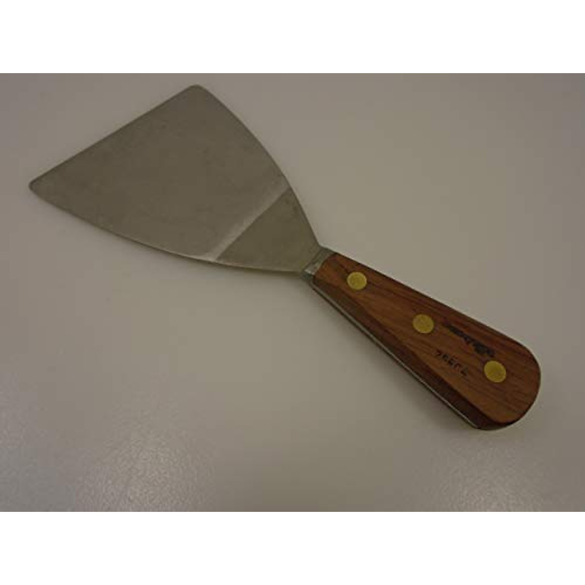 Dexter Russell USA 4in Hi Carbon Scraper Forged Angled Stiff Blade Full Tang Triple brass rivets Bolster 25RC4 Wood Handle Factory Second