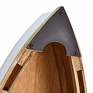 Wood Boat Shelf Standing Boat Decor, Decorative Bookshelf Boat Shelves Nautical Wall Hanging Boat for Beach Theme Bathroom Living Room Baby Nursery Floor Tabletop Coastal Farmhouse Lake House Decor