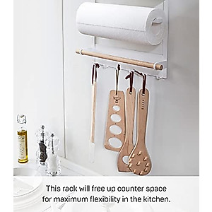 Yamazaki Home Tosca Magnetic Kitchen Storage Rack – Refrigerator Organizer Wall Holder