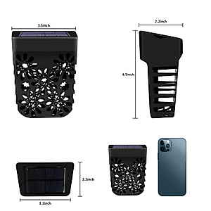 KagoLing Solar Fence Lights, Solar Deck Lights Outdoor Waterproof Step Lighting LED Garden Decorative for Patio, Front Door, Stair, Landscape, Yard and Driveway Path, 2 Pack