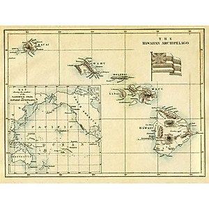 CafePress Antique Hawaii Map Mug Ceramic Coffee Mug, Tea Cup 11 oz