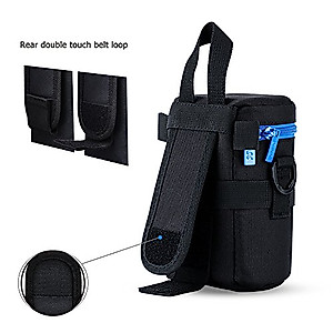 JJC Deluxe Lens Case Pouch for Canon EF-S 18-135mm/17-55mm/17-85mm/55-250mm/24-70mm f4L,Nikon AF-S 18-200mm/18-105mm/100-300mm/55-200mm,Sony E 55-210mm and Other Lens Below 3.14" x 5.31"(D x L)