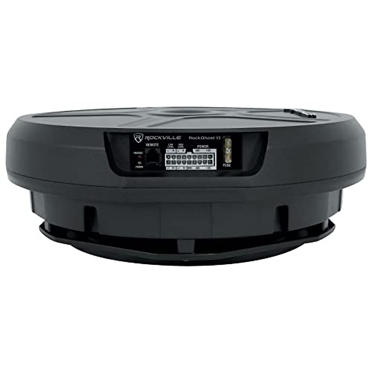 Rockville RockGhost V2 Powered 11" 800w Car Subwoofer Fits Inside Spare Tire,Black