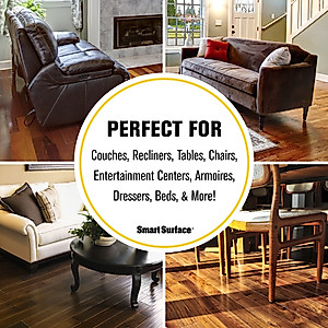 Smart Surface 8727 Heavy Duty Self Adhesive Furniture Felt Pads 1-Inch Round Oatmeal 160-Piece Value Pack in Resealable Bag