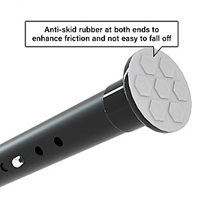 Aglaiprty 2 Pcs Adjustable Window Security Bar, Easy Install for Sliding Glass Door (Black, 27 inch to 43 inch)