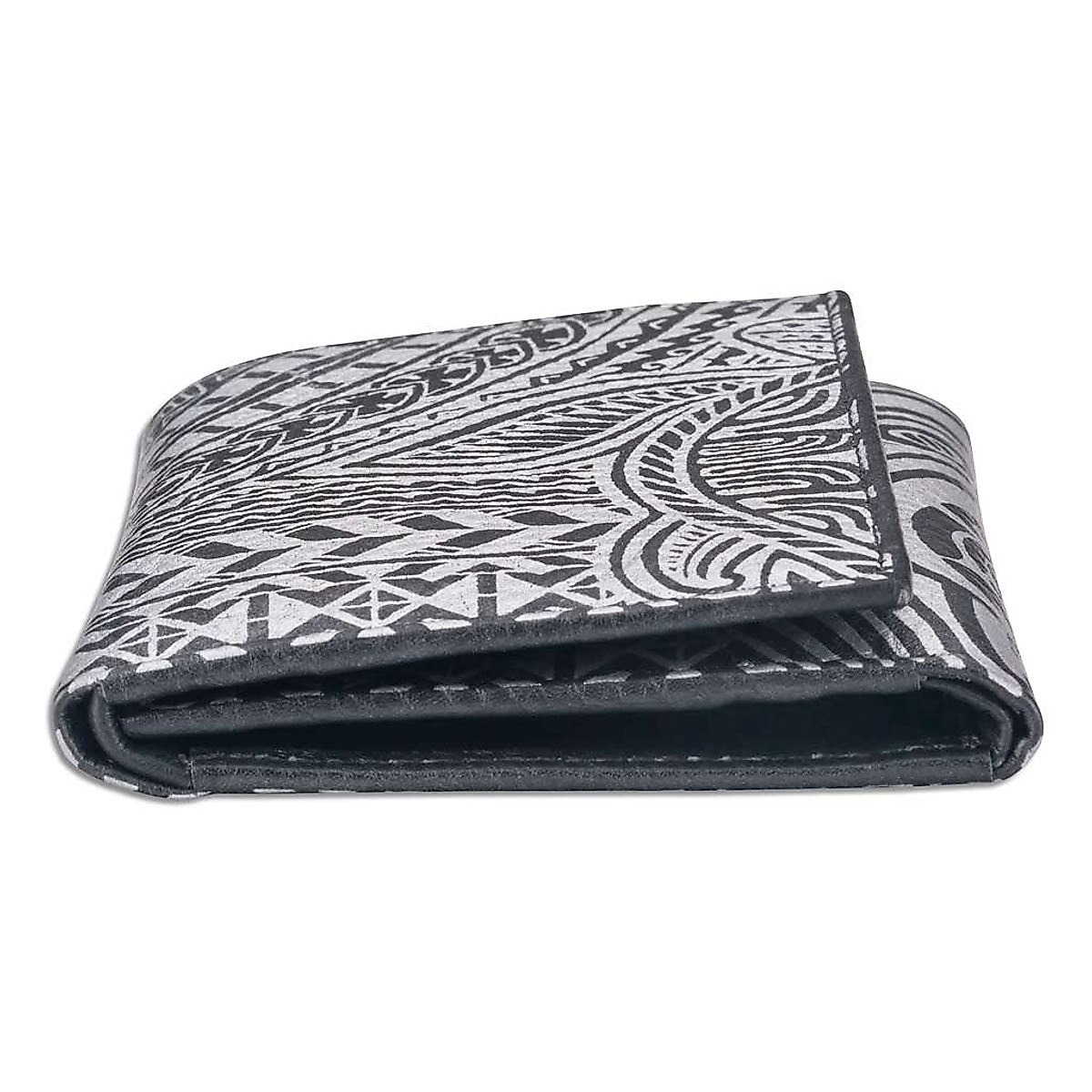 Hawaiian Turtle Tattoo Trifold Wallet, Genuine Leather, "Ohana" Tattoo art by Samson Harp (Black) from NAKOA