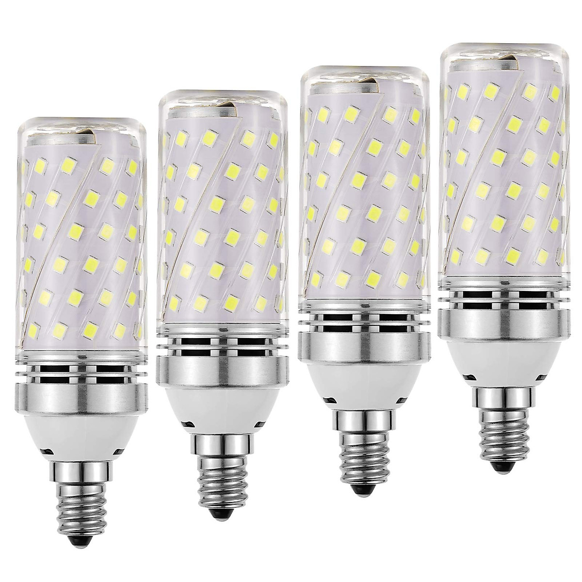 LEKE E12 LED Bulb 80W-100W Equivalent E12 Candelabra Bulb 1000Lumen Non-dimmable E12 Light Bulb 8W 6000K White(4 Pack)