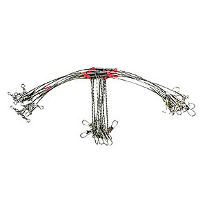 10pcs Fishing Wire Leader Saltwater Tackle Rig,70LB High-Strength Fishing Wire Gear Equipment for Lures Bait Hooks,Arms 1/2/3/4,Arm 2.76/4.72in Available (1 Arm, Arms Length-4.72inch)