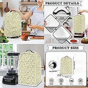 Suobstales Avocado Patterm 2 Slice Toaster Cover Blender Dust Covers Bread Toaster Oven Dustproof Cover Kitchen Small Appliance Cover Organizer Bag Anti Fingerprint Protection, S