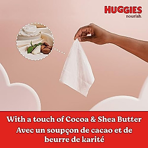 Huggies Nourish Scented Baby Wipes, 10 Push Button Packs (560 Wipes Total)