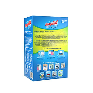 DampRid Hanging Bag Absorber for Closets, 3 Pack, 16 oz. Each, Fragrance Free Traps Excess Moisture for Fresher, Cleaner Air, 3 Count (Pack of 1)