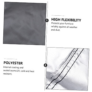 YARNOW 2pcs Sofa Slipcovers Outdoor Bench Slipcover Garden Furniture Cover Garden Chair Cover Outdoor Sofa Household Sectional Couch Cover Dustproof Furniture Cover Large 210d Combination