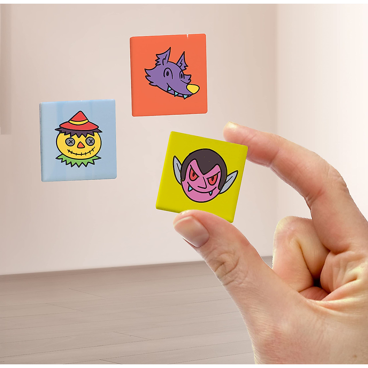 JOYIN 52 Pcs Halloween Craft Kid Wooden Magnet Creativity Arts & Crafts Painting Kit, DIY Rock Painting Craft Kits for Kids Halloween Party, Birthday Parties and Toddler Crafts