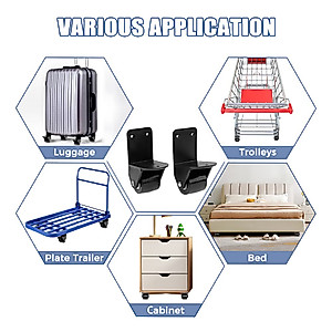 Mtsooning 1Pair Luaggage Replacement Wheels, Suitcase Spinner Wheels,Left & Right Swivel Wheels for Suitcase Trolley Repair Bearing Caster Roller Kits