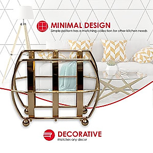 Home Basics Indoor Outdoor Lyon Napkin Holder for Kitchen Countertop | Dinner Table | Indoor & Outdoor Use | Storage and Organization, Rose Gold