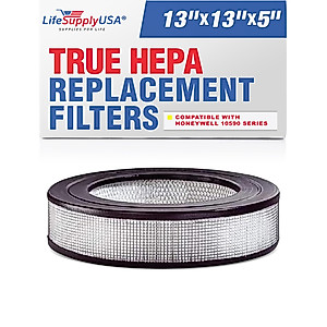 True HEPA Air Cleaner Filter Replacement Compatible with Honeywell Silentcomfort HRF-D1 HRF-11N HWLHRF1, Filter D by LifeSupplyUSA