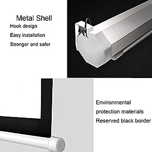 BBSJ 100" Motorized Electric Projector Screen 16:9 4K 3D Ready Wall Mounted with 12V Trigger Remote for Home Theater