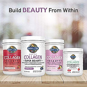 Garden of Life Grass Fed Collagen Super Beauty Powder - Blueberry Acai, 20 Servings, Collagen Powder for Women Skin Hair Nails Joints, Collagen Peptides Powder, Collagen Protein, Collagen Supplements