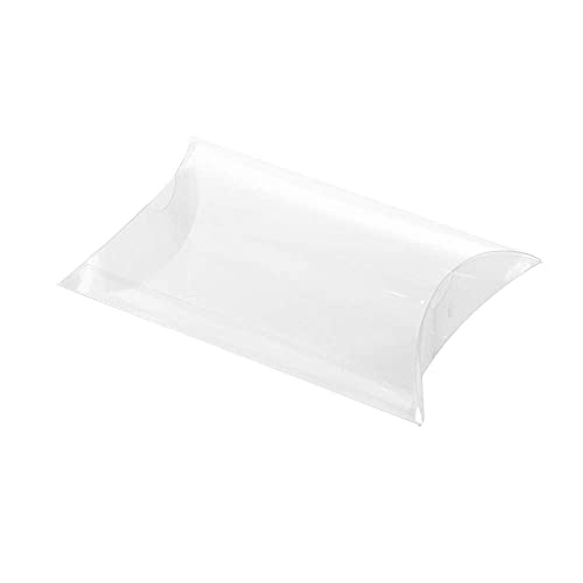 Ezek 20pcs Clear Pillow Gift Boxes 5 x 4.1 x 1.6 inches Transparent Container for Present Ornaments Jewelry Accessories Flowers Christmas Wedding Birthday Party Baby Shower Favors.