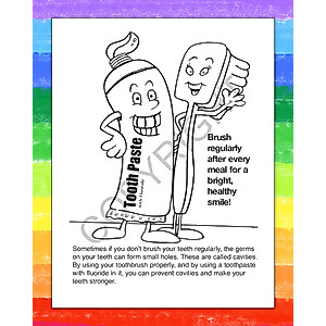 ZOCO - Always Have a Healthy Smile - Coloring Books (25 Bulk Pack, Without Crayons) - Dentist Toys for Kids - Dental Office Gifts