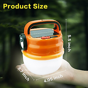 Camping Lights,Solar Powered&USB Charging Camping Tent Lantern,Power Outages, Home, Hiking, Water-Resistant, Black,Emergency Hanging Light for Hurricane (style1)