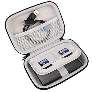 Lacdo Hard Drive Carrying Case for Maxone Ultra Slim Portable External Hard Drive HDD USB 3.0 160GB 250GB 320GB 500GB 1TB 2TB EVA Shockproof Protective Storage Travel Bag, Black