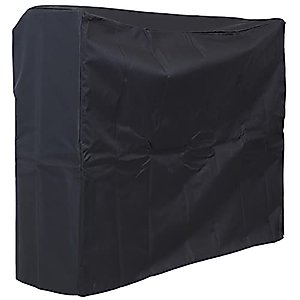 Sunnydaze 4-Foot Firewood Log Rack Cover - Heavy-Duty Weather-Resistant PVC Construction - Black