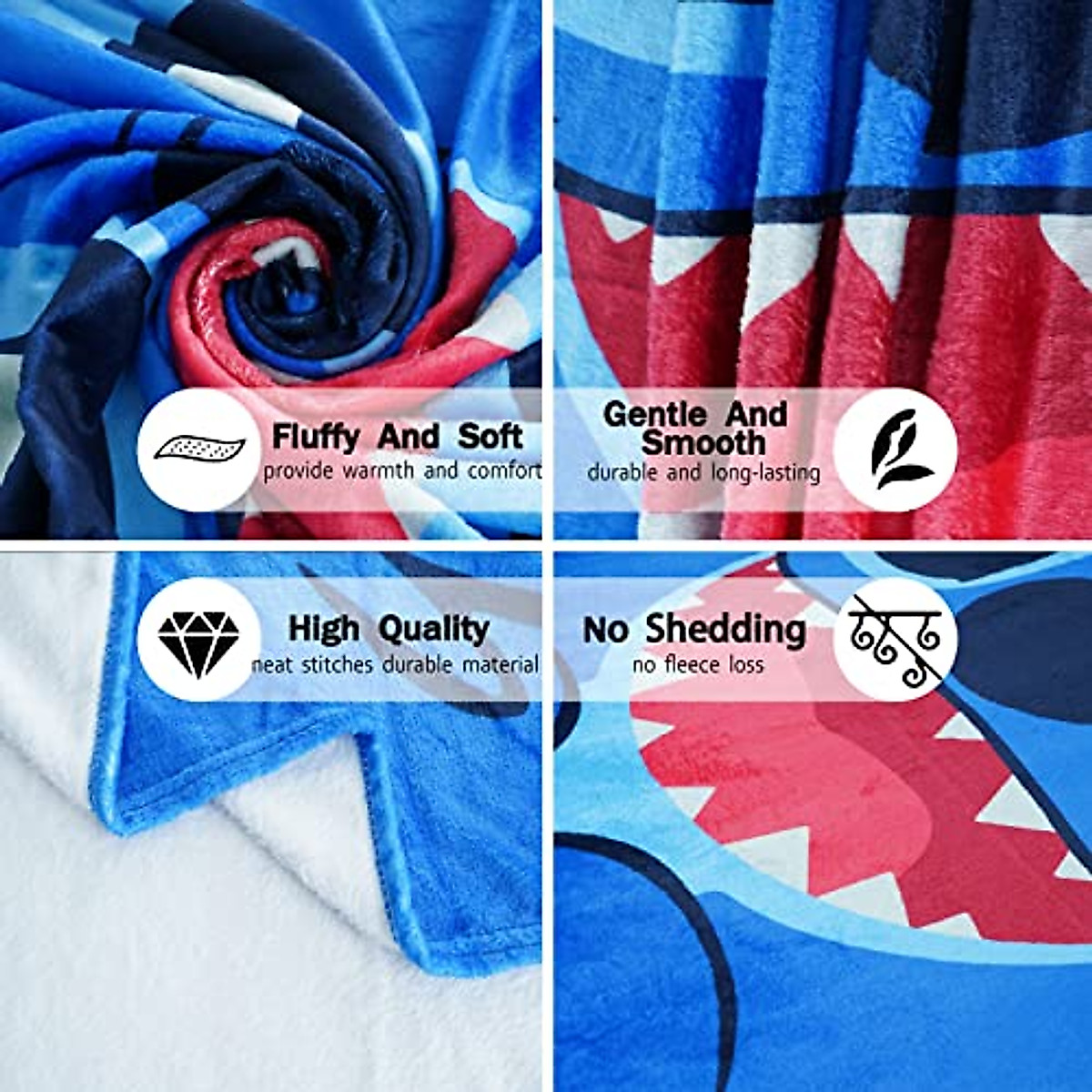 Exacmos Cartoon Flannel Throw Blanket for Home Couch, Bed and Sofa 50"x60" Suitable for All Season