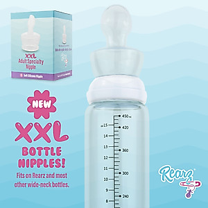 Rearz - Wide Neck XXL Silicone Adult Specialty Bottle Nipple