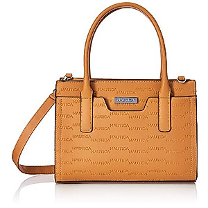 Nautica Sandy Jr. Top Handel Satchel with Removable Crossbody Strap, Camel