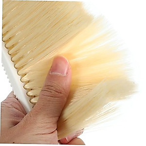 COOLHIYA Dust Brush Cleaning Brush Hair Broom Whisk Brooms Soft Brush Soft Bristle Hair Brush Handheld Broom Stains Remover Brush Kitchen Brush Keyboard Brush Hand Broom Beige The Pet