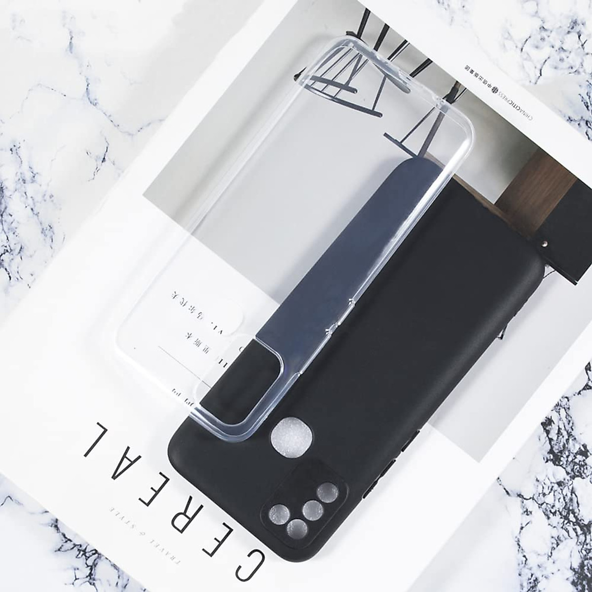 for Infinix Hot 10 Play Case, Soft TPU Back Cover Shockproof Silicone Bumper Anti-Fingerprints Full-Body Protective Case Cover for Infinix Smart 5 India (6.82") (Transparent)