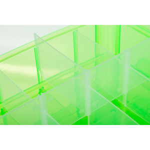 LifeSmart USA Stackable Storage Container Green 50 Adjustable Compartments Compatible with Lego Dimensions LOL Surprise Littlest Pet Shop Arts and Crafts and More (5 Tier)