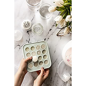 MyMilk by Souper Cubes Half-Ounce Silicone Tray - Freeze and Store Breast Milk and Baby Food - 2 pack - fits any baby bottle (Mint)