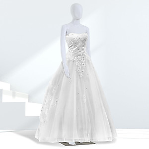 Female Mannequin Torso Manikin Dress Form 69" Realistic Full Body Mannequin Display Head Turns with Metal Base Plastic Adult Woman Adjustable Detachable Poseable Mannequin Model Mannequin Stand, White