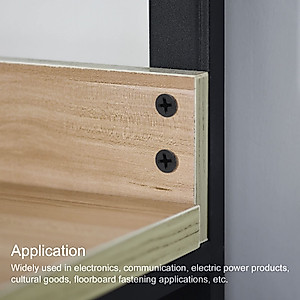 uxcell #8 x 2 3/4-Inch Wood Screws Phillips Flat Head Carbon Steel Self Tapping Screws Black 25pcs