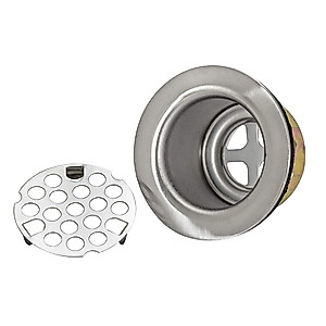 EZ-FLO Stainless Steel Flat Top Duplex Strainer with Flange, 1-7/8 to 2-1/4 Inch Sink Opening, Die Cast Nut, 30043