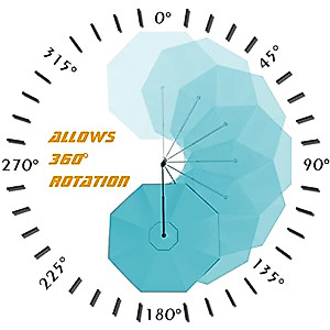 BPS Patio 10FT Off-set Hanging Umbrella Aluminum Cantilever Umbrella,Waterproof UV Protection Outdoor Umbrella with Ventilation for Backyard/Garden