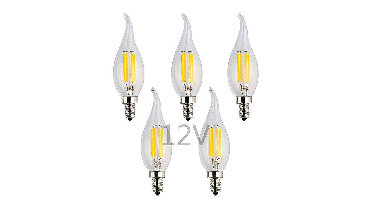 OPALRAY 12V LED Candelabra Bulb - Dimmable E12 Warm White