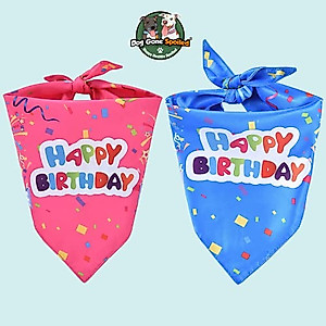 DOG GONE SPOILED Dog Birthday Bandana (Pink, Happy Birthday)