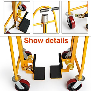 Legines Manual Furniture Mover Tool Set (Set of 2),Heavy Duty Moving Dolly, 1300 lbs Capacity, 12" Lift Height.Machinery Mover Pake Handling Tools.