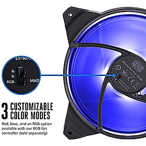 Cooler Master MasterFan Pro 140 Air Pressure RGB- 140mm Static Pressure RGB Case Fan for 4-Pin 12V, Computer Cases CPU Coolers and Radiators